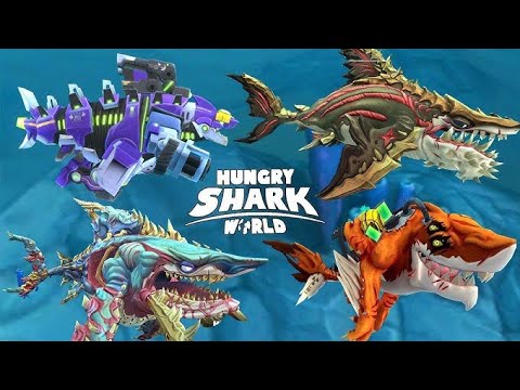 Hangry sharks world in All New sharks unlocked Hack game coins diamond ...