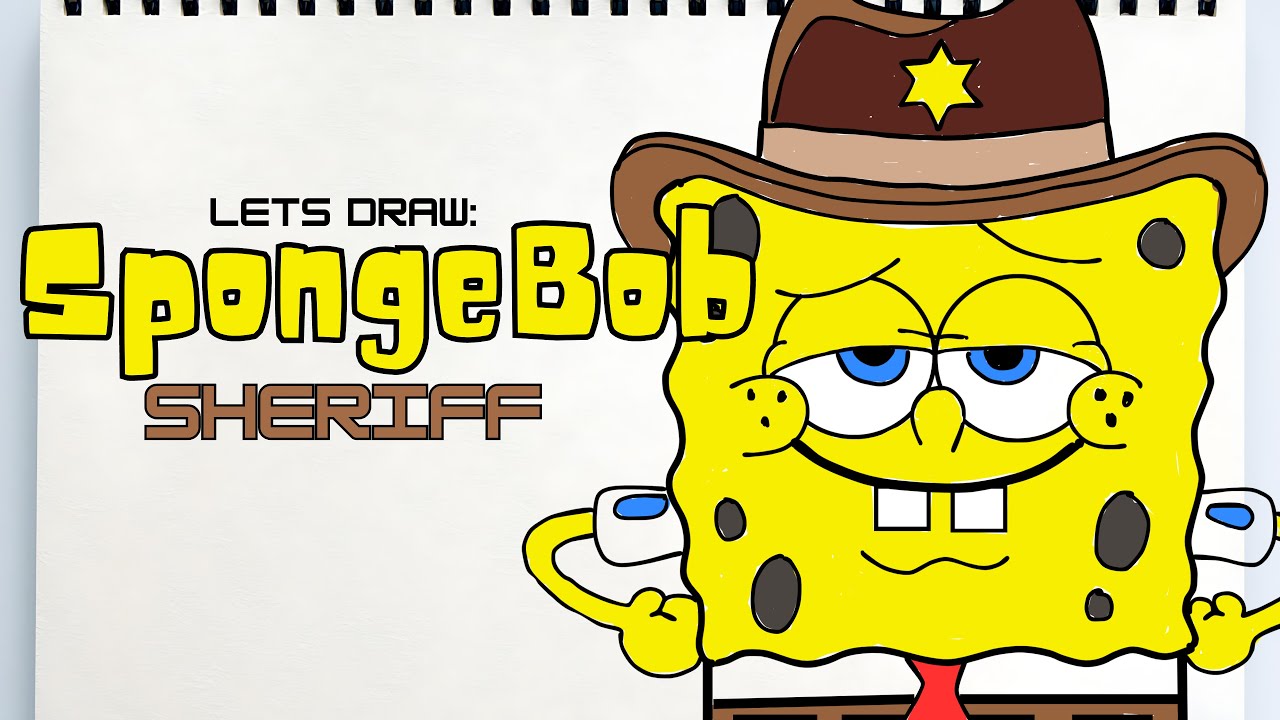 How to Draw SpongeBob | Sheriff - YouTube