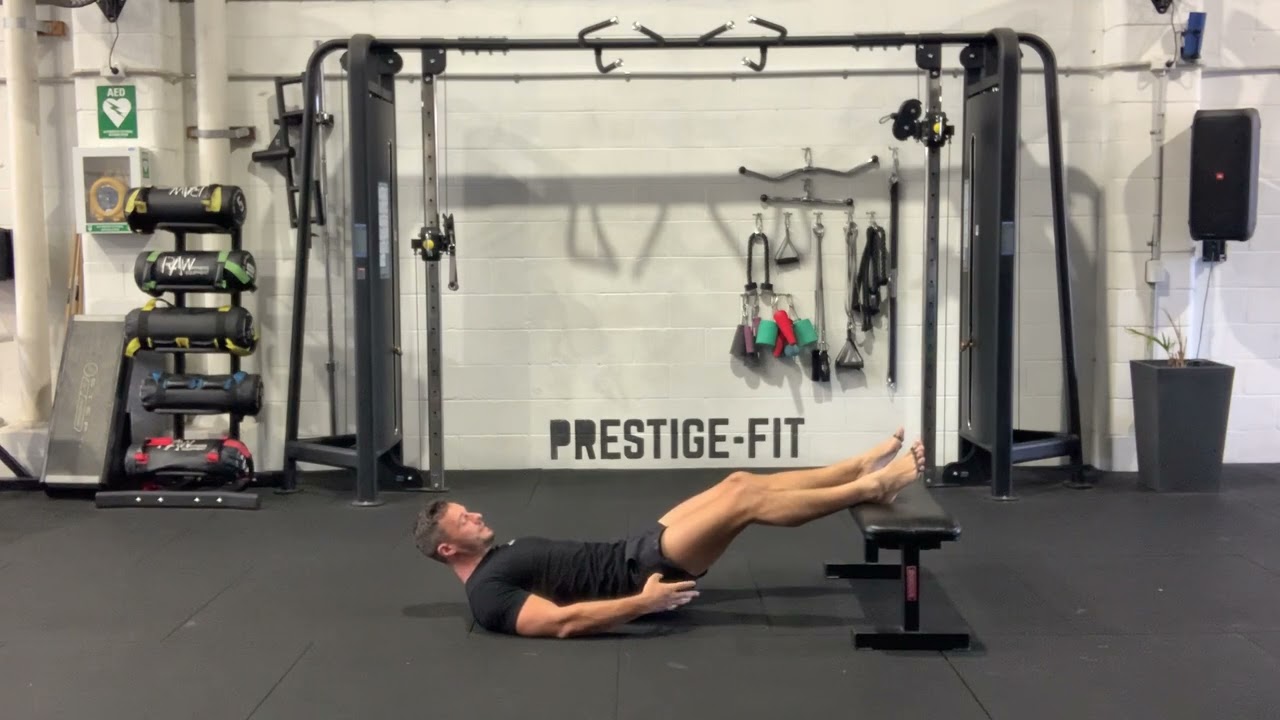 Long Lever Heels Elevated Hamstring Bridge - YouTube