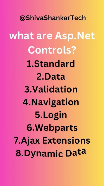 What are Asp.Net Controls in Asp.Net Web Forms? @ShivaShankarTech #technology #csharp - YouTube