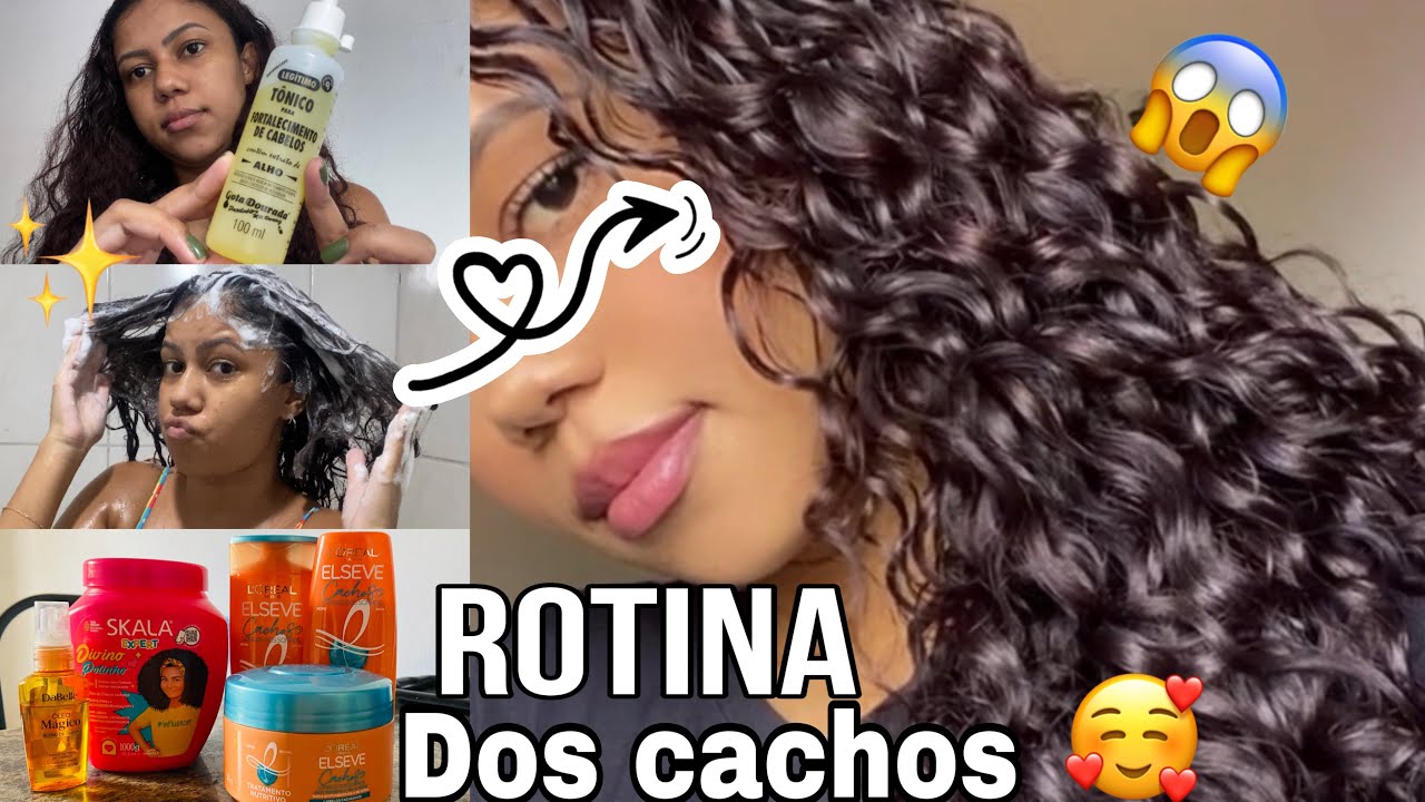 Rotina capilar dos meus cachos em casa super simples - Emy Souza - YouTube