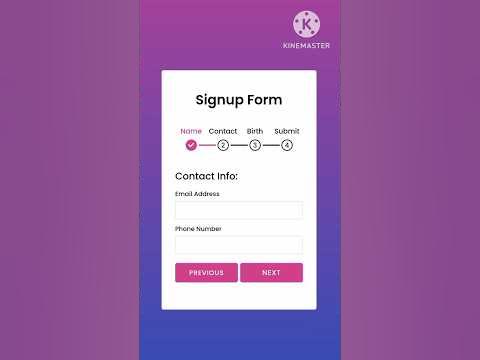 Multi Step Form with Step Progress Bar in HTML CSS & JavaScript ...