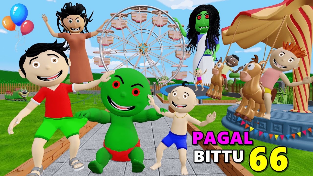 Pagal Bittu Sittu 66 | Mela Mein Chudail | Bittu Sittu Toons | Pagal ...