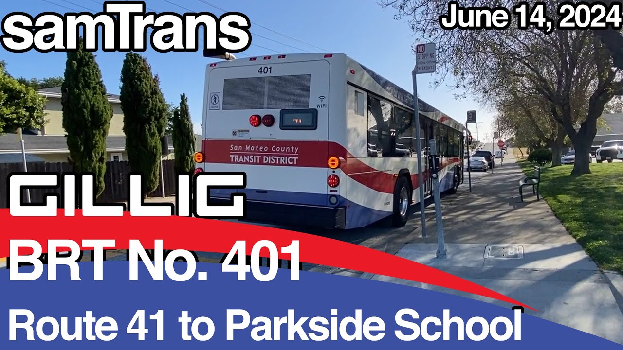 SamTrans Route 41 Southbound - Full Route to Parkside School - YouTube