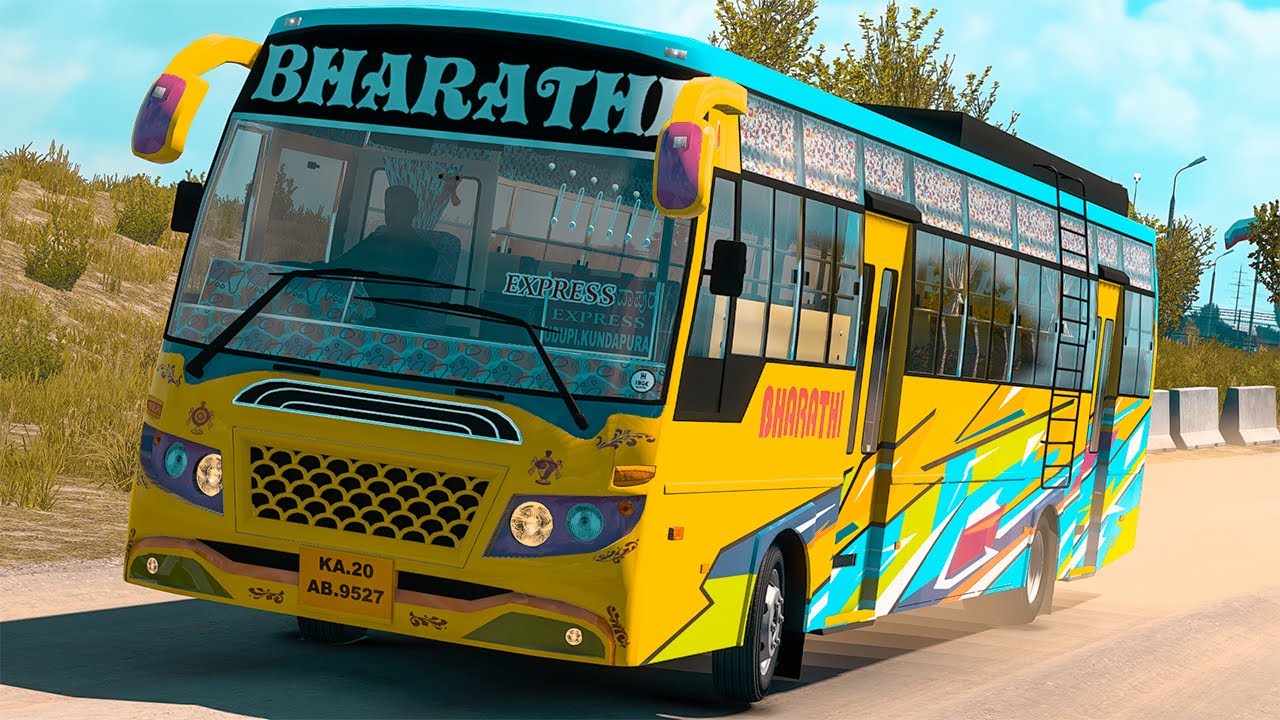 Indian Bharathi Bus Drive In Narrow Road | Euro Truck Simulator 2 | # ...