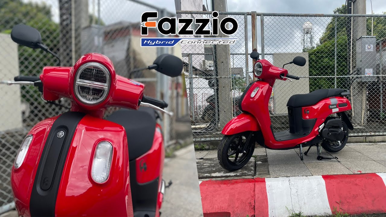 All New Fazzio Hybrid Connected Candy Red น้องแตงโม สีแดง กับ ยามาฮ่า ฟาซซิโอ้ ใหม่ พาชมรอบคัน ...