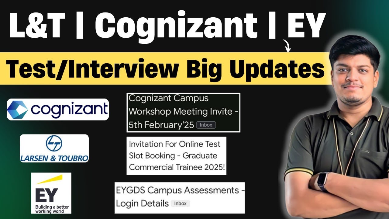 🔥Cognizant, L&T, EYGDS Biggest Test Updates | Cognizant CIS Multicloud ...