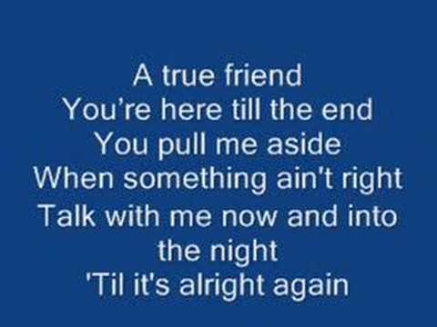 True Friend Lyrics - YouTube