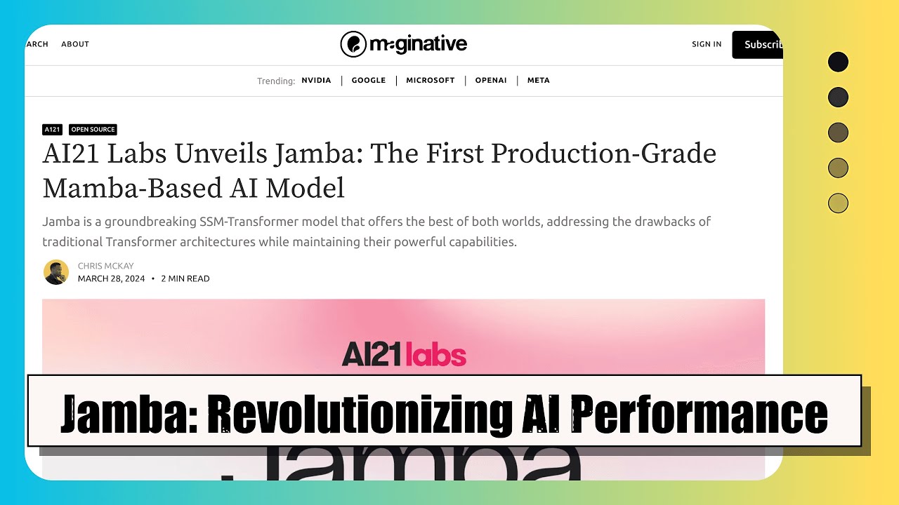 Introducing Jamba: The Game-Changing Mamba-Based AI Model for ...