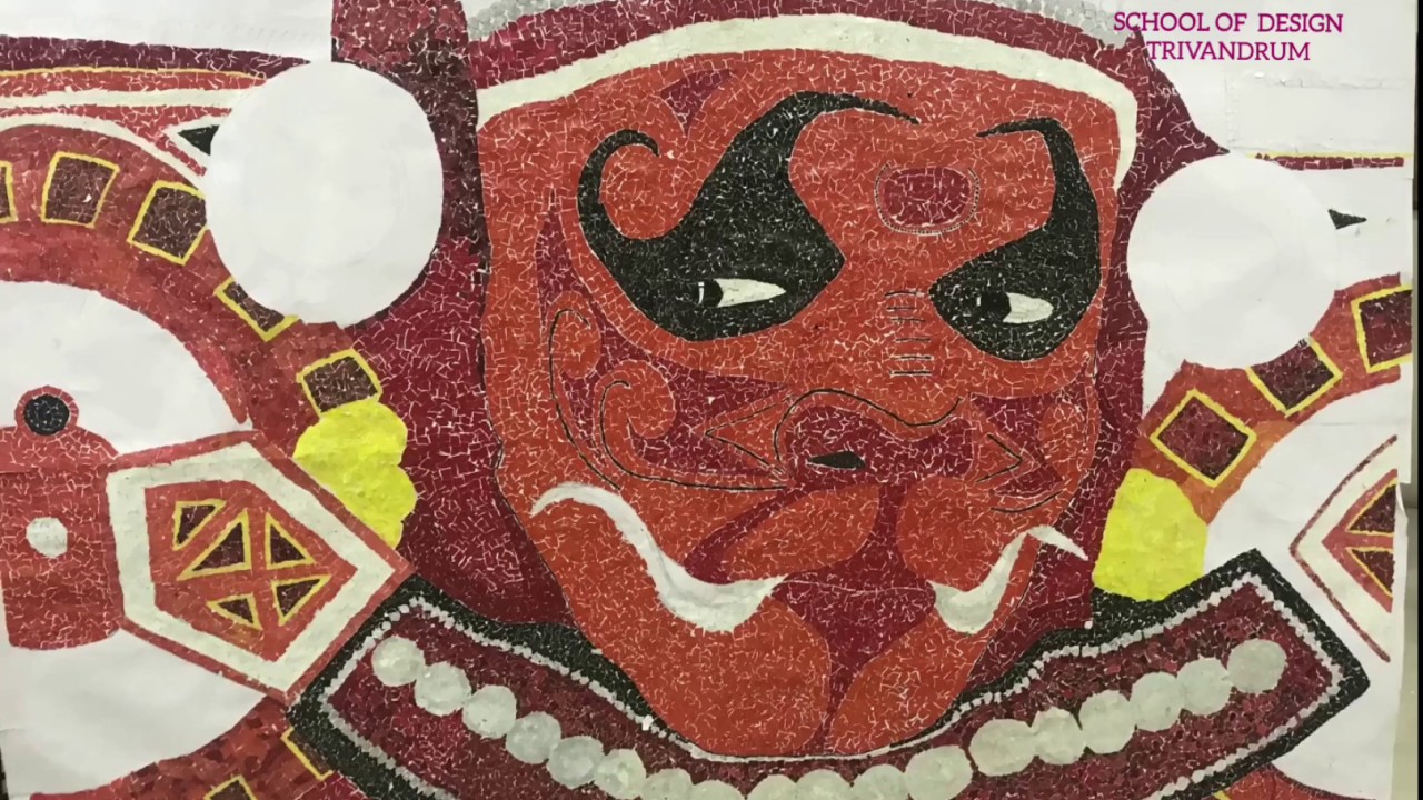 Theyyam - Collage work using magazine papers - YouTube