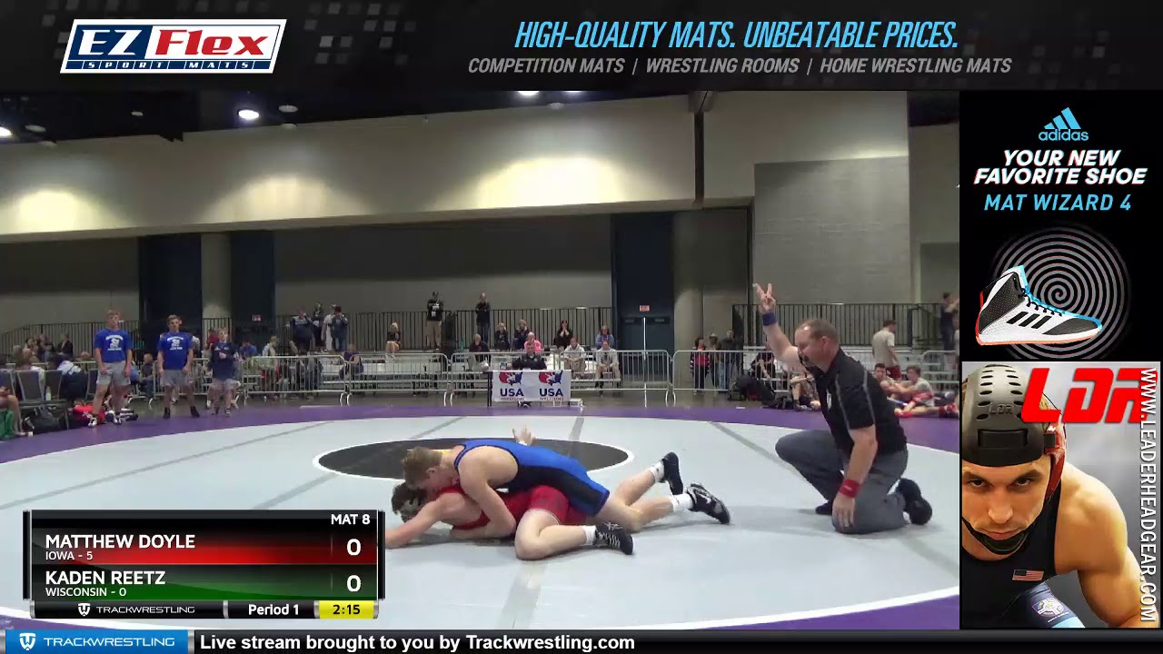 Mat 8 152 Matthew Doyle Iowa Vs Kaden Reetz Wisconsin - YouTube
