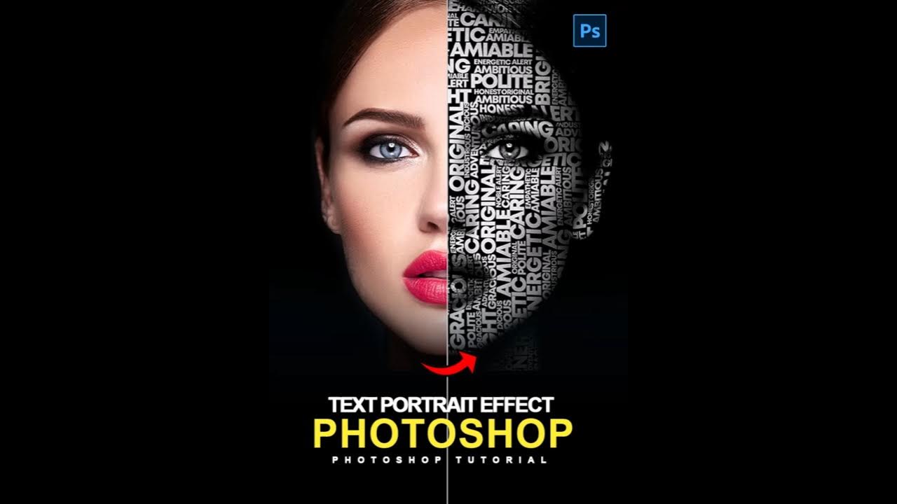 Photoshop Text Portrait Effect Tutorial | Photoshop Beginner Tutorial ...