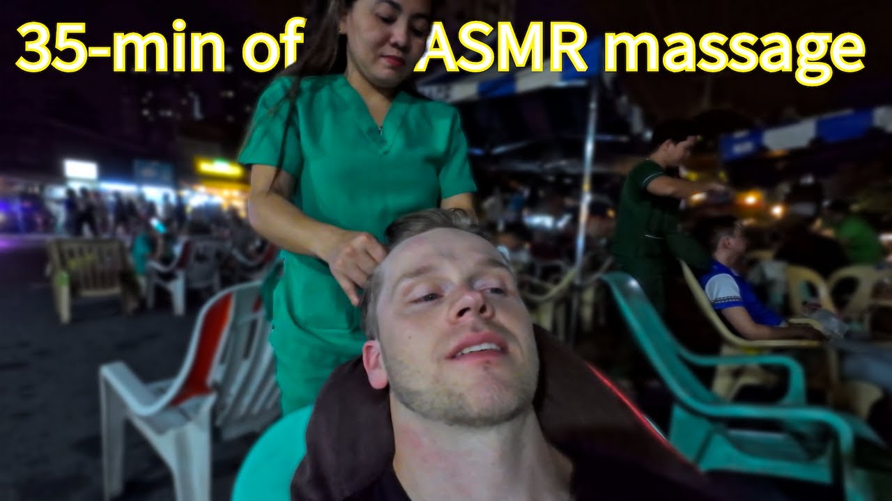 35-Minutes of ASMR Massage Relaxation Compilation (Head, Neck, Back ...