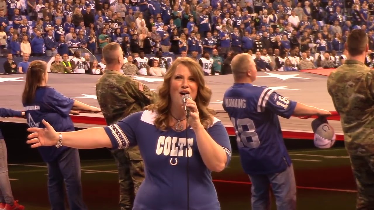 Heather Bays - National Anthem for Indianapolis Colts - YouTube