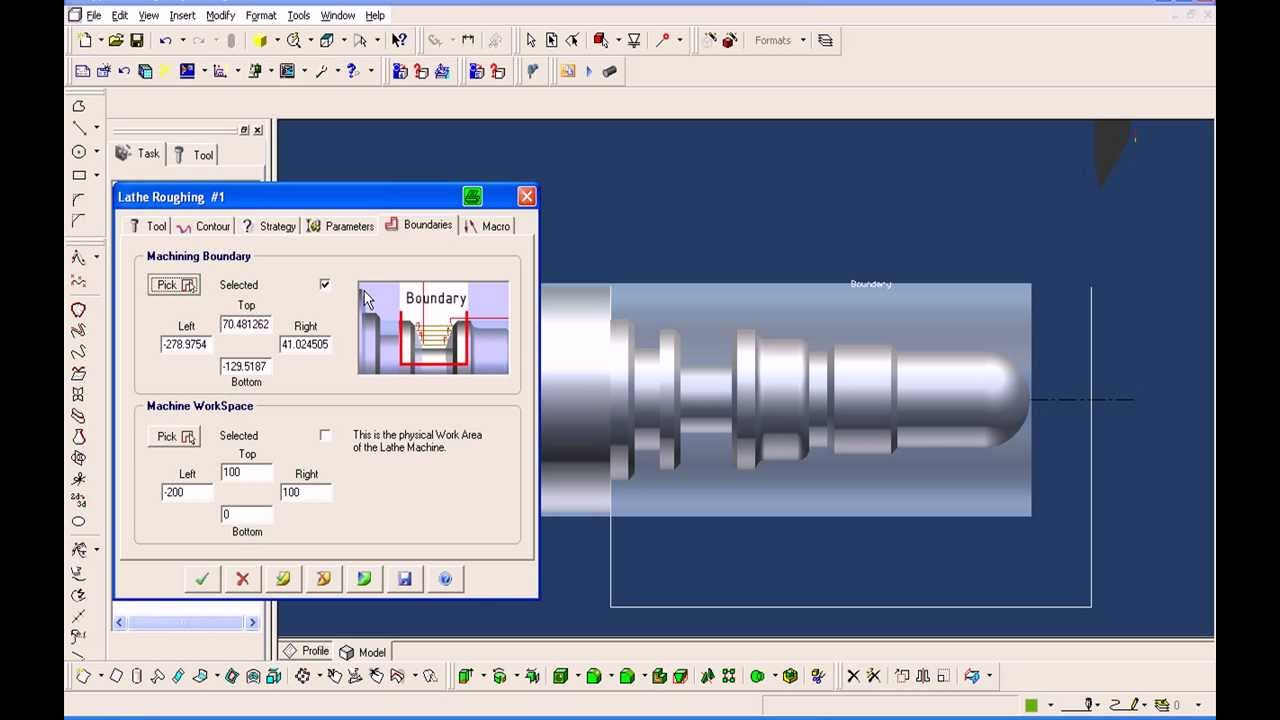 Lathe roughing cycle - YouTube