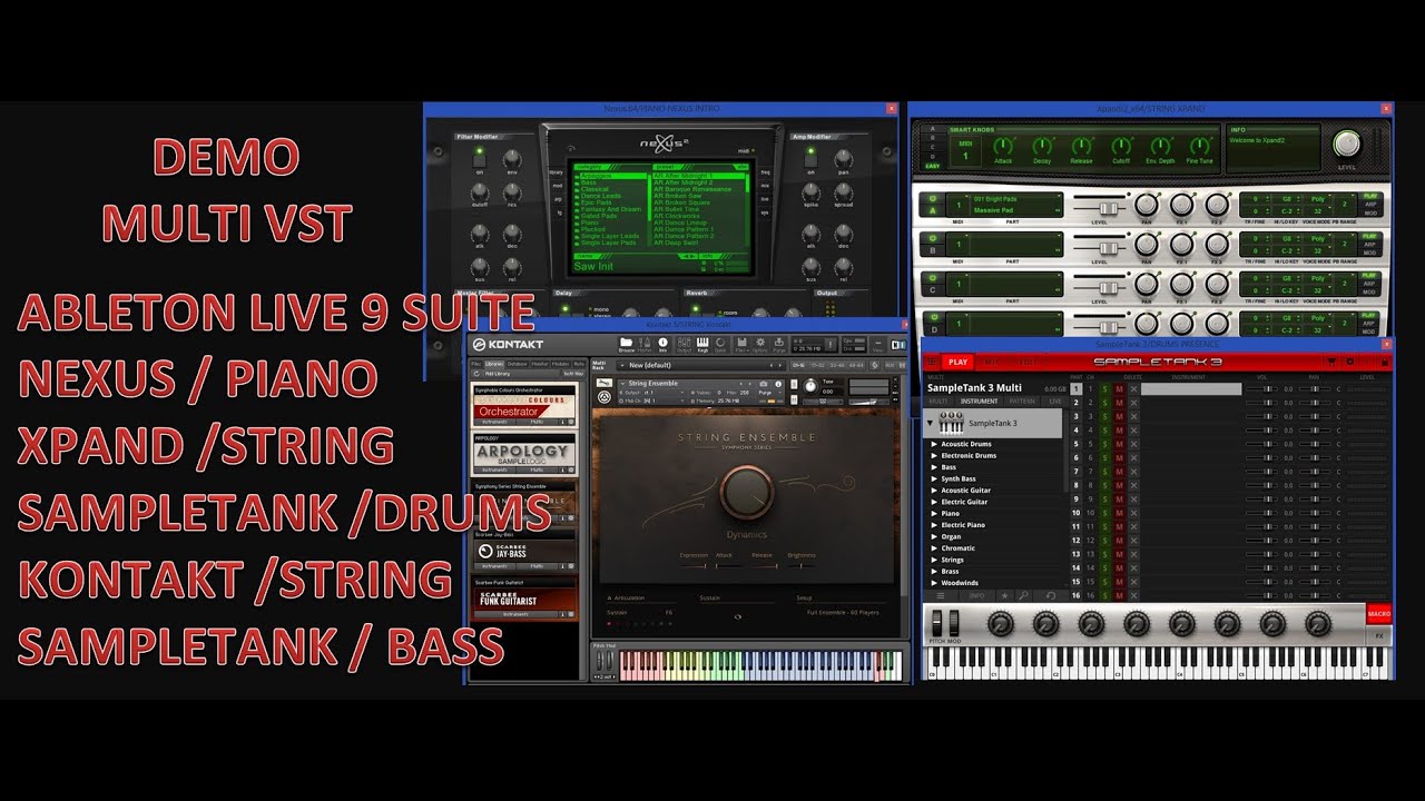 DEMO MULTI VST -XPAND-KONTAKT-NEXUS-SAMPLETANK - YouTube