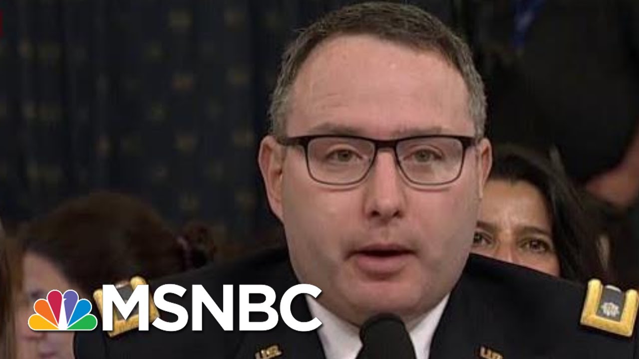 'American Hero' Vindman Gives Extraordinary Statement | Morning Joe | MSNBC - YouTube