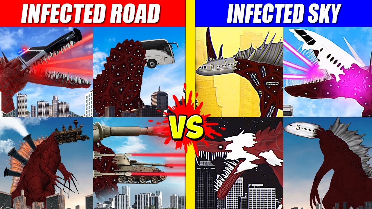 Infected Road vs Infected Sky Battles | SPORE - YouTube