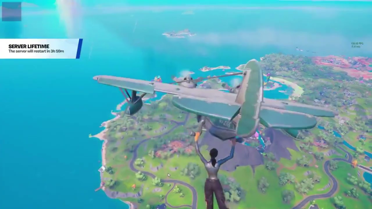 Leaked Uncharted Plane Glider Gameplay Fortnite Batte Royale Youtube