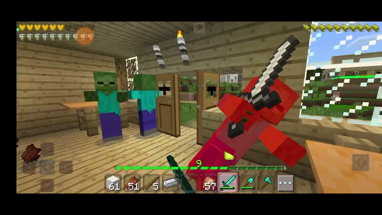 MINECRAFT zombi virus 2 qisim meni zombi tishlab oldi - YouTube