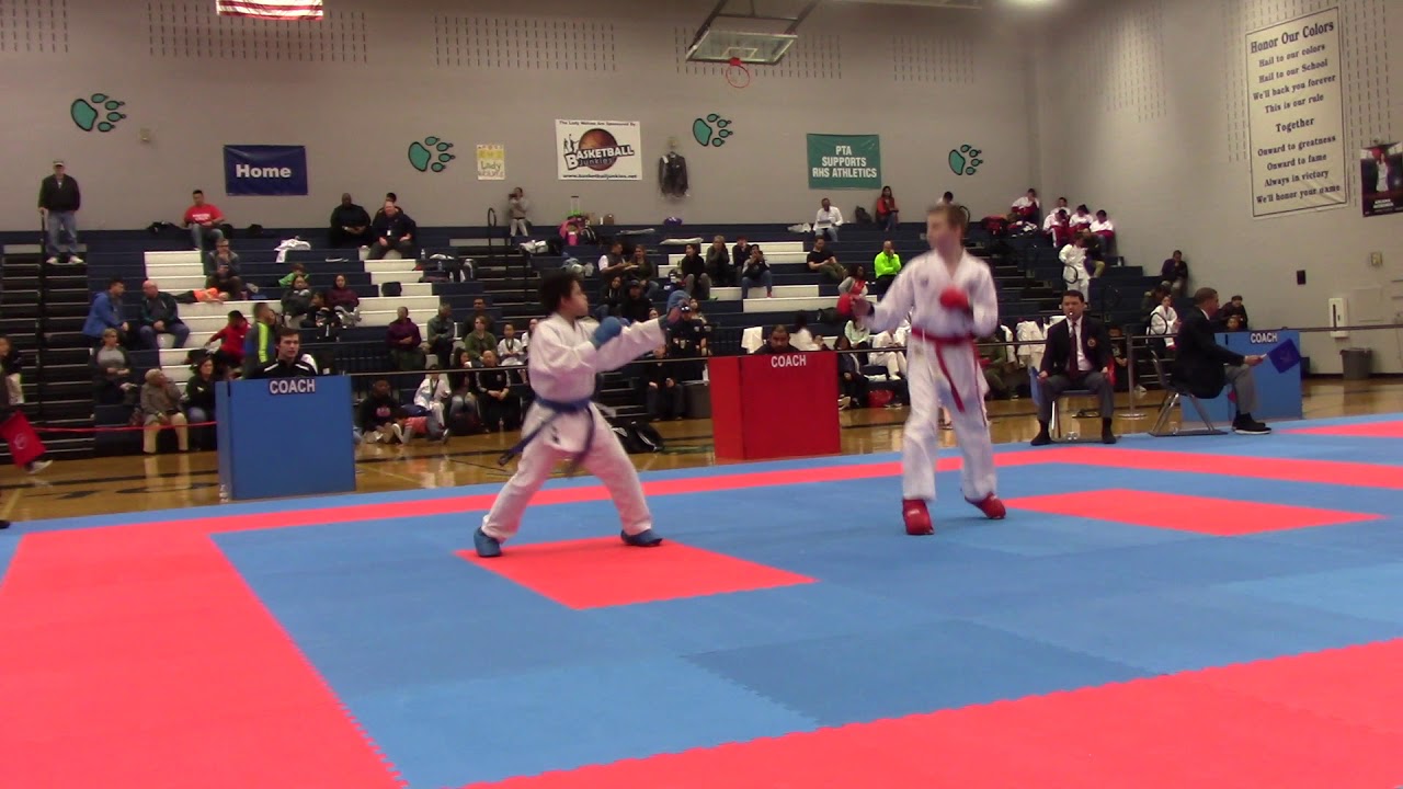12 13 Year Old Male Advanced Kumite Repechage YouTube