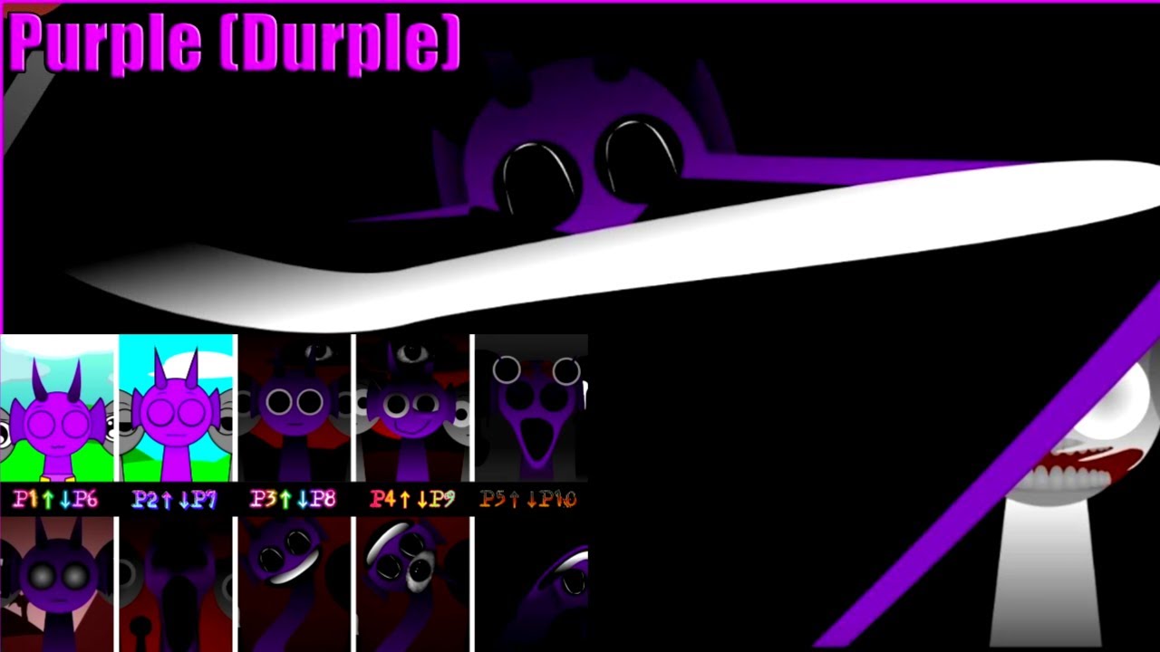 Incredibox Sprunki || All Purple (Durple) from phase 1 to in 10 Sprunki ...