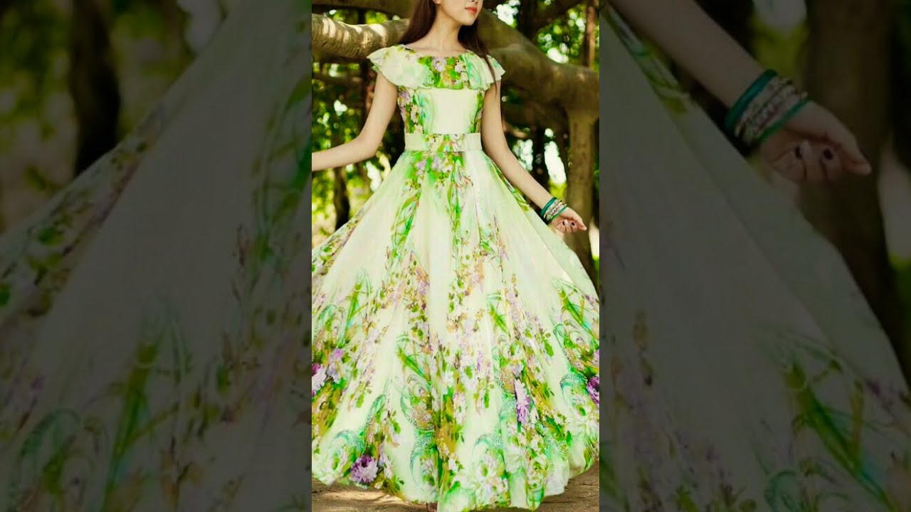 floral printed frock designs images and ideas| neck kolar designs|long ...