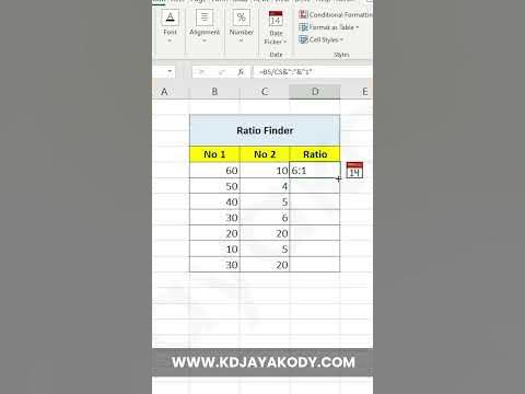 Find the ratio in excel using function #excel #excelhack #exceltutorial #exceltips #treding ...