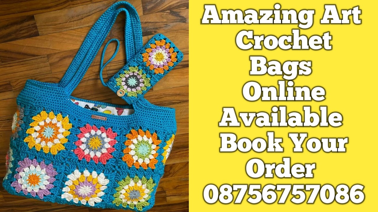 Crochet Granny Square Bags Latest Collection Online Sale 08756757086 ...
