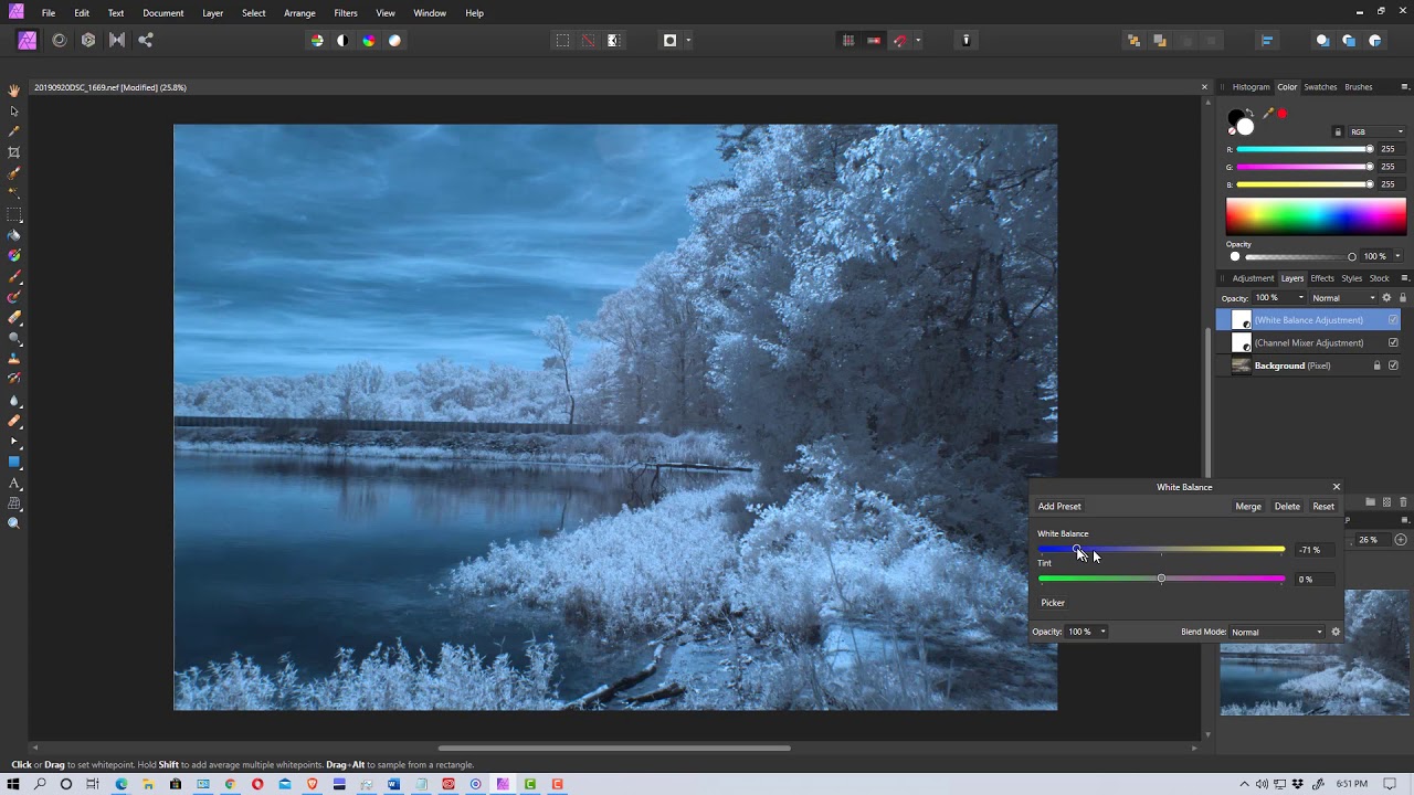 How to Edit or Process Infrared Photos in Affinity Photo - Color ...