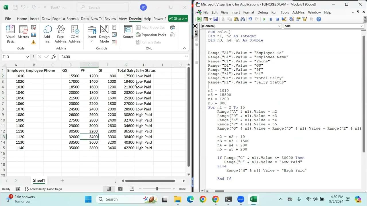 Loop Implementation | Msgbox | Conditional Statement in VBA Excel - YouTube