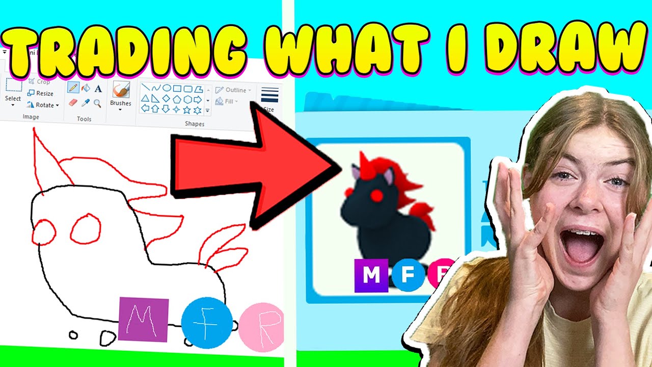 Trading Whatever I Draw In Adopt Me (Roblox) - YouTube