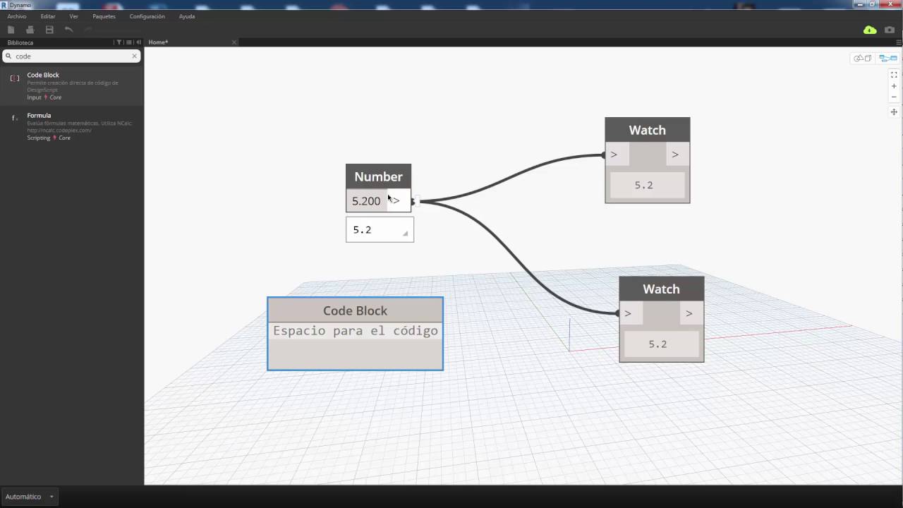 Dynamo: Nodos (parte 1) - YouTube