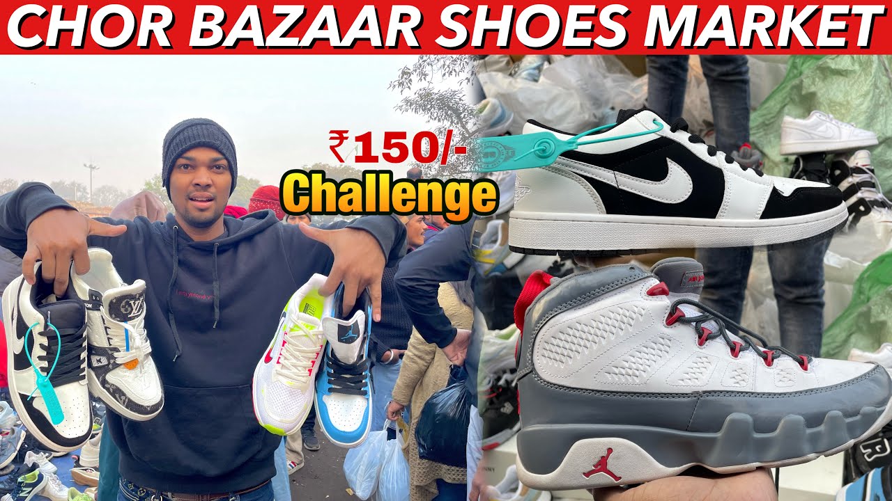Chor Bazaar Shoes Market | Jama Masjid Chor Bazar | Cheapest Shoes ...