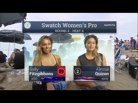 Sally Fitzgibbons vs Alessa Quizon - 2015 Swatch Women's Pro - YouTube