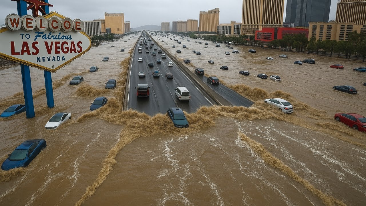 Las Vegas FLOODED! DEADLY Flash Floods Turn Streets Into Rivers in ...