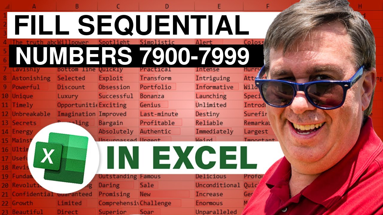 Excel Easy Way To Fill A Numeric Sequence In Excel Episode 1937 Excel Easy Way To Fill A Numeric Sequence In Excel Episode 1937