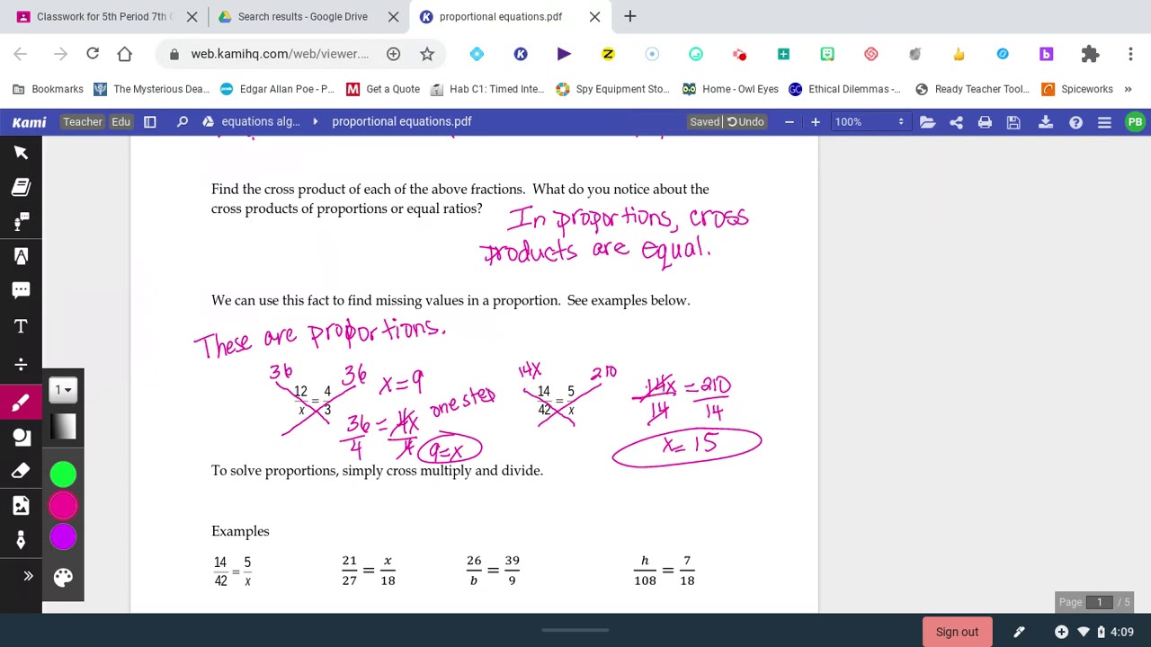 Video-- Solving Proportional Equations - YouTube