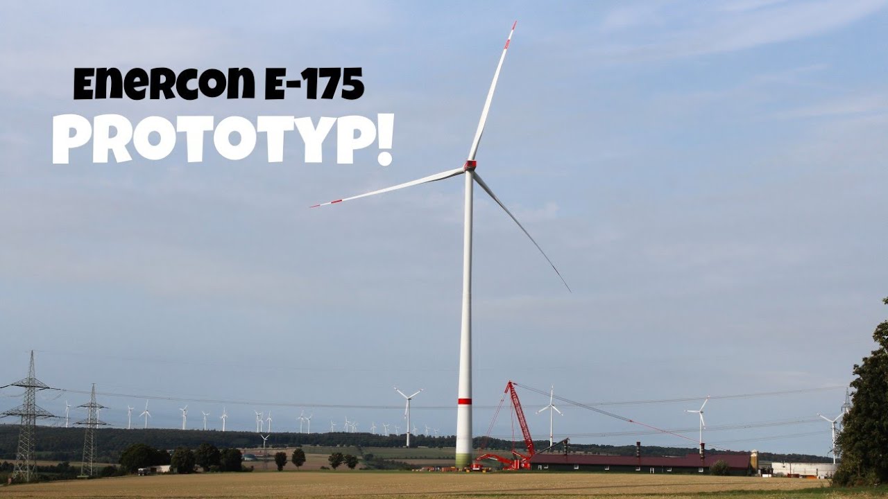 Erster Prototyp der Enercon E-175 | Windpark Altenautal - YouTube