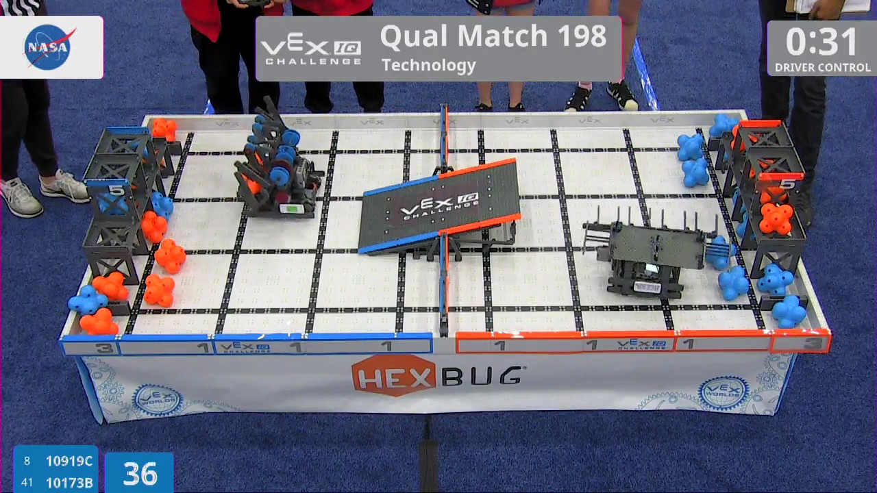 2017 VEXIQ Midd Tech Q198 (10919C 10173B) Score 71 - YouTube