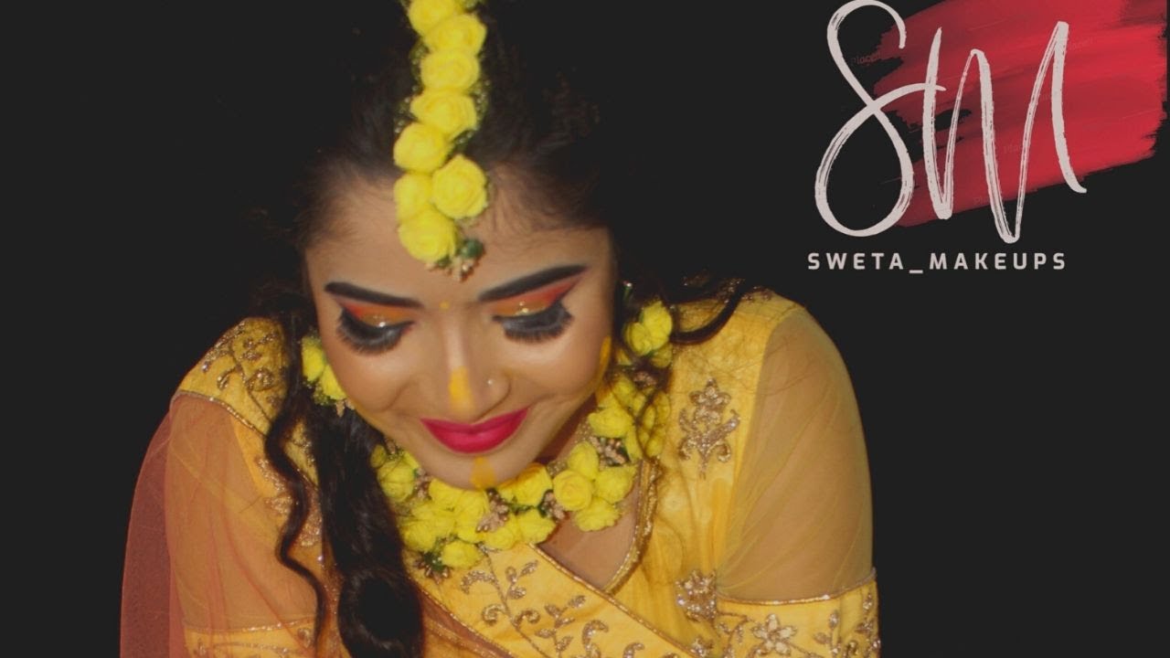 BRIDAL HALDI MAKEUP||STEP BY STEP||INDIAN BRIDE COLLECTION||SWETA ...