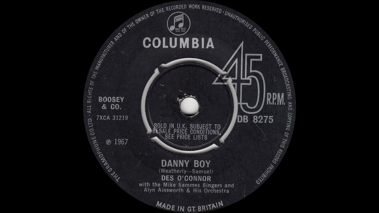 Des O'Connor - Danny Boy - YouTube