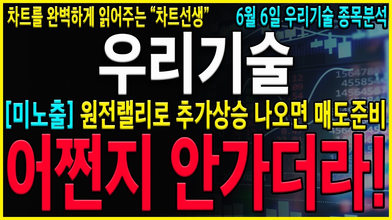 우리기술 주가 전망 긴급 급등나오면 반등시 대응준비 하세요 지금구간 단기적으로 세력들은 주가를 올려줄 필요가 없습니다