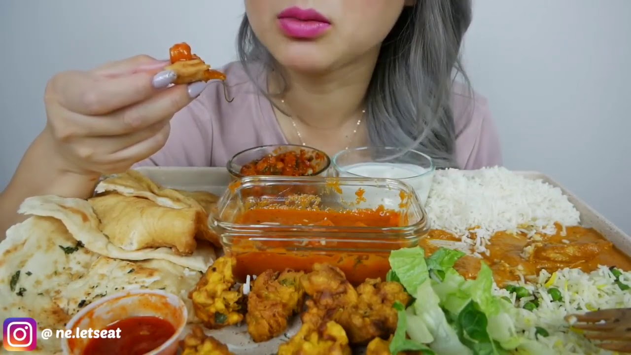 Indian Food - ASMR No Talking Relaxing Eating Sound N E Let’s Eat - YouTube