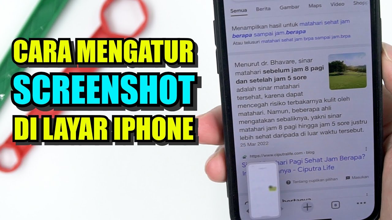 Cara mengatur screeshot di layar iphone agar panjang - YouTube