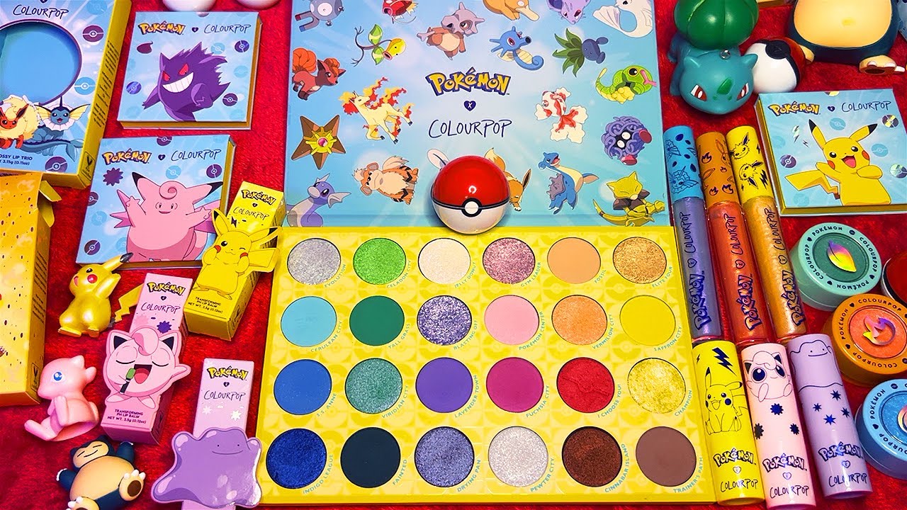 ASMR Pokémon Makeup Haul ⚡️ Colourpop Pokémon Collection - YouTube