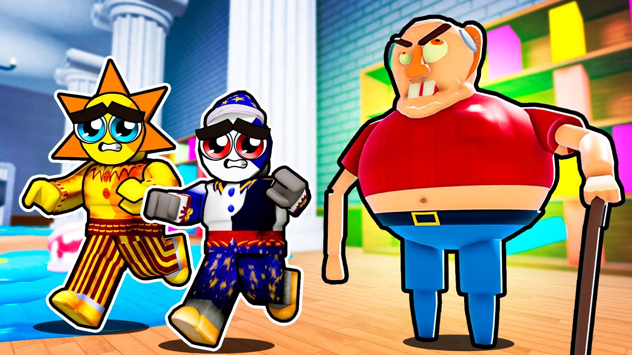 Sun and Moon Escape EVIL GRANDPA Roblox - YouTube