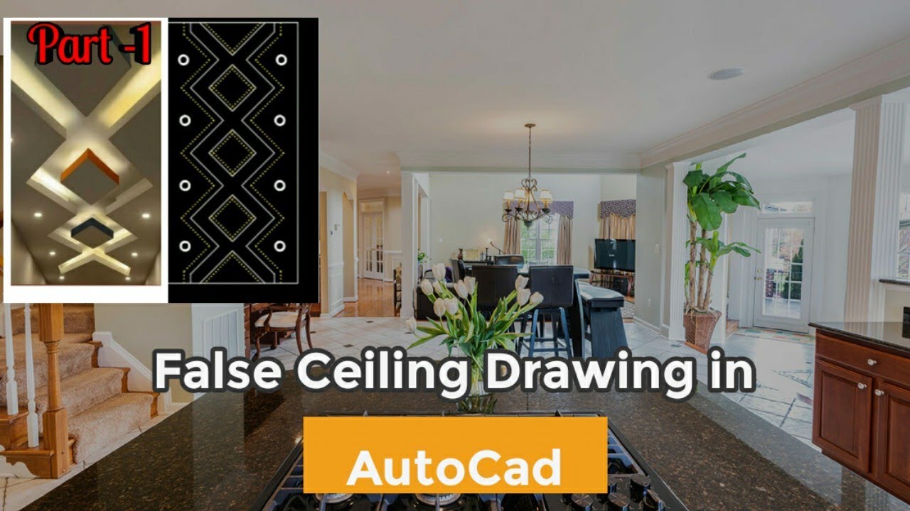 False ceiling Drawing In AutoCad - YouTube