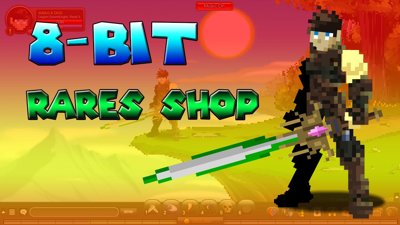 8-Bit Rare Shop and Battleon Re-Texture AQW - YouTube