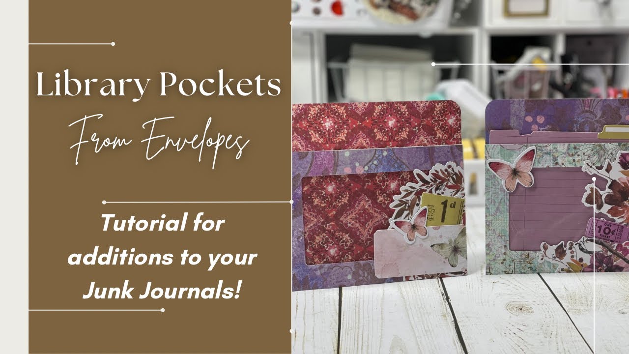 Library Pockets from Envelopes! - YouTube